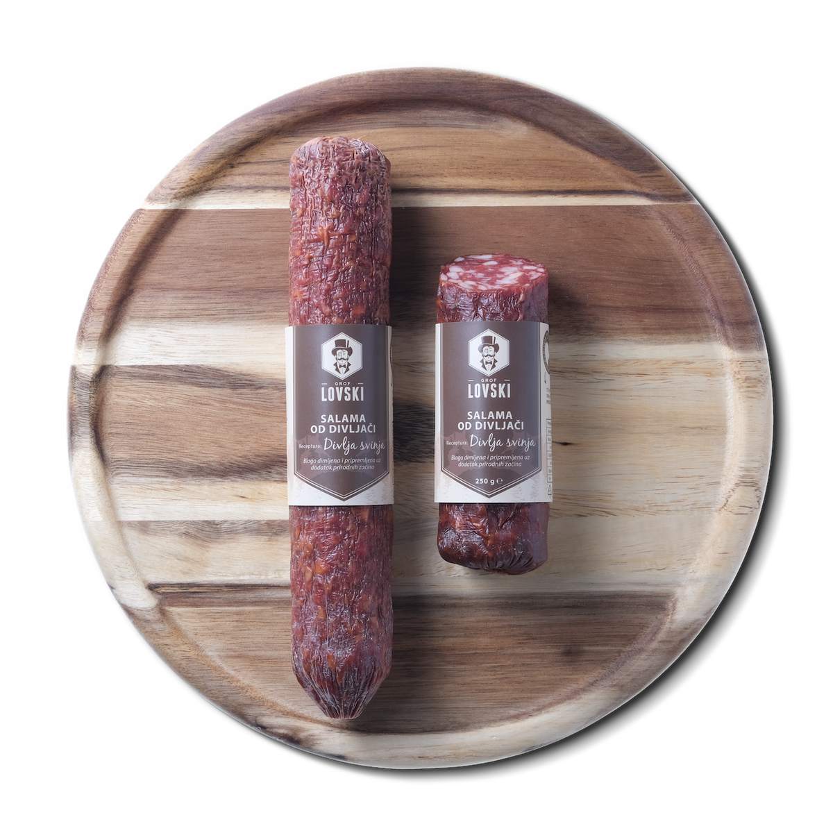 DIVJAČINSKA SALAMA - DIVJI PRAŠIČ 500 g (MAXI) – DELICIJE